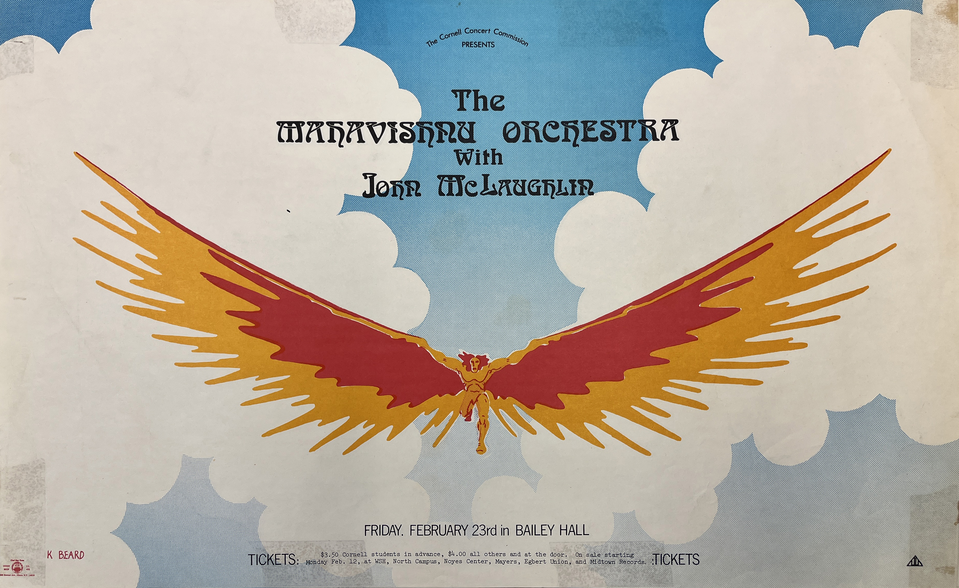 Cornell concert posters from the early 1970s