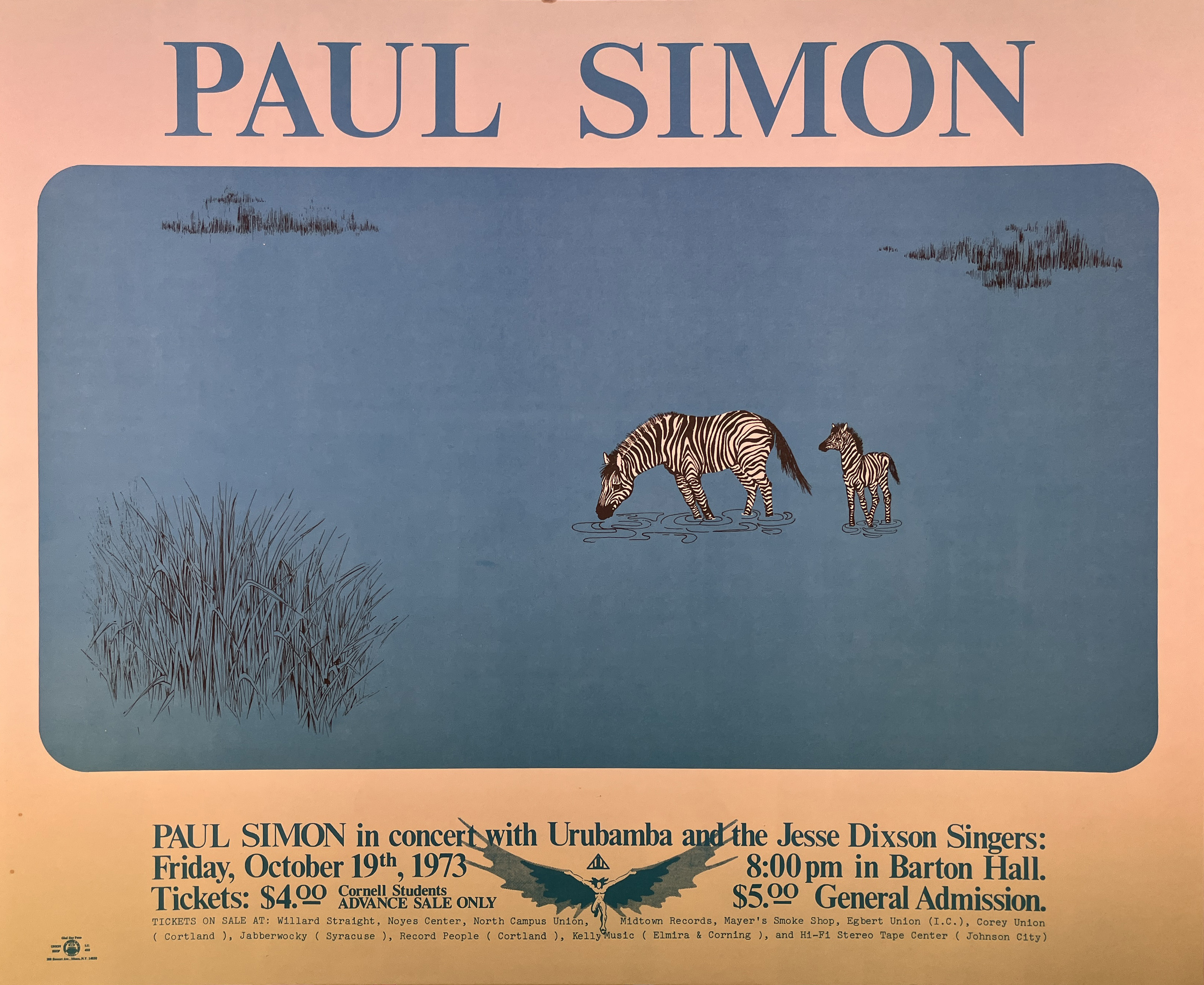 Cornell concert posters from the early 1970s