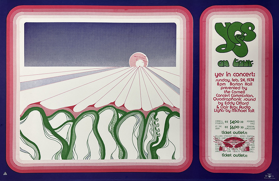 Cornell concert posters from the early 1970s