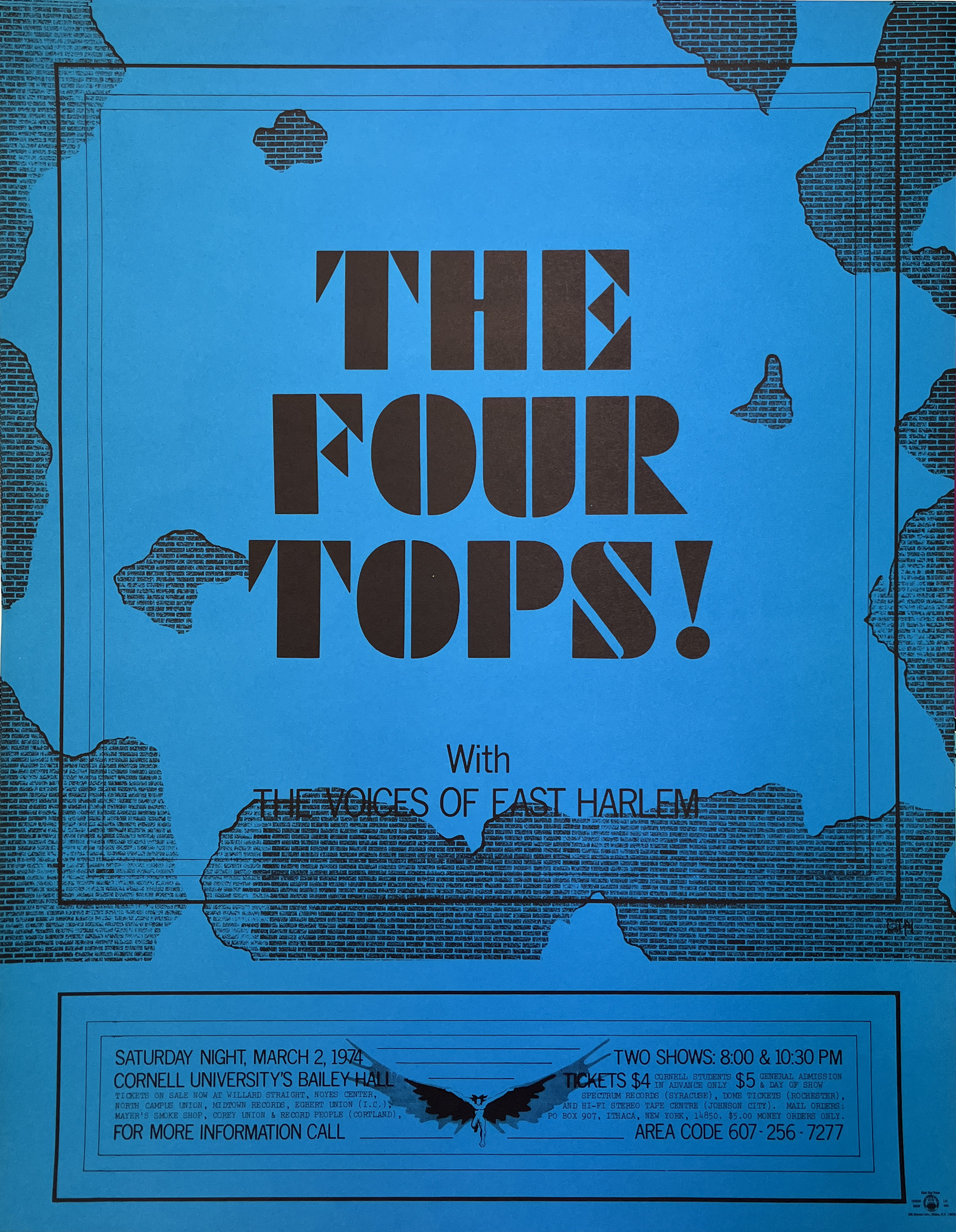 Cornell concert posters from the early 1970s